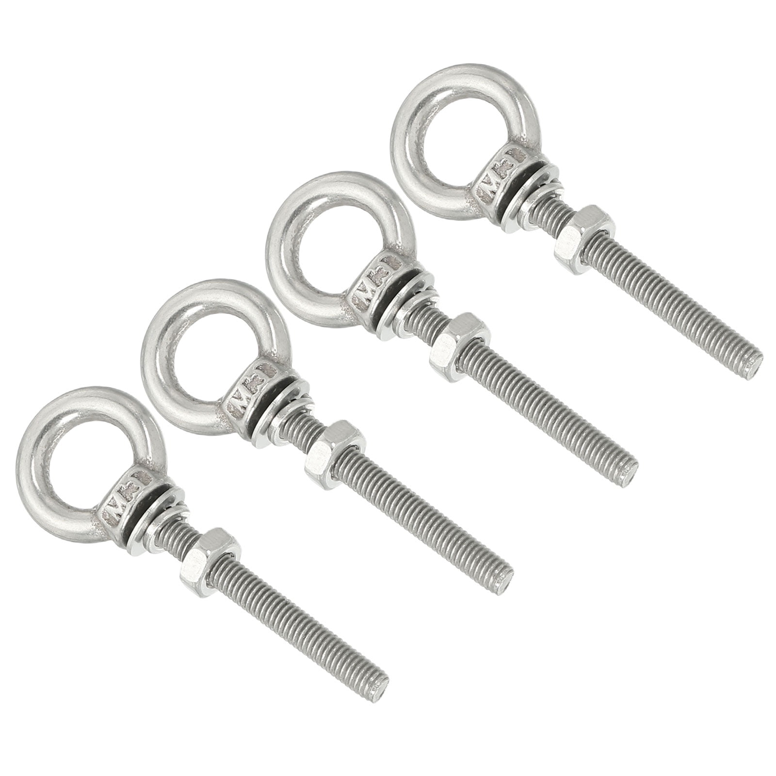 M3x60 1/8"x0.98" Stainless Steel Eye Bolts Threaded Screw Eyebolt ...