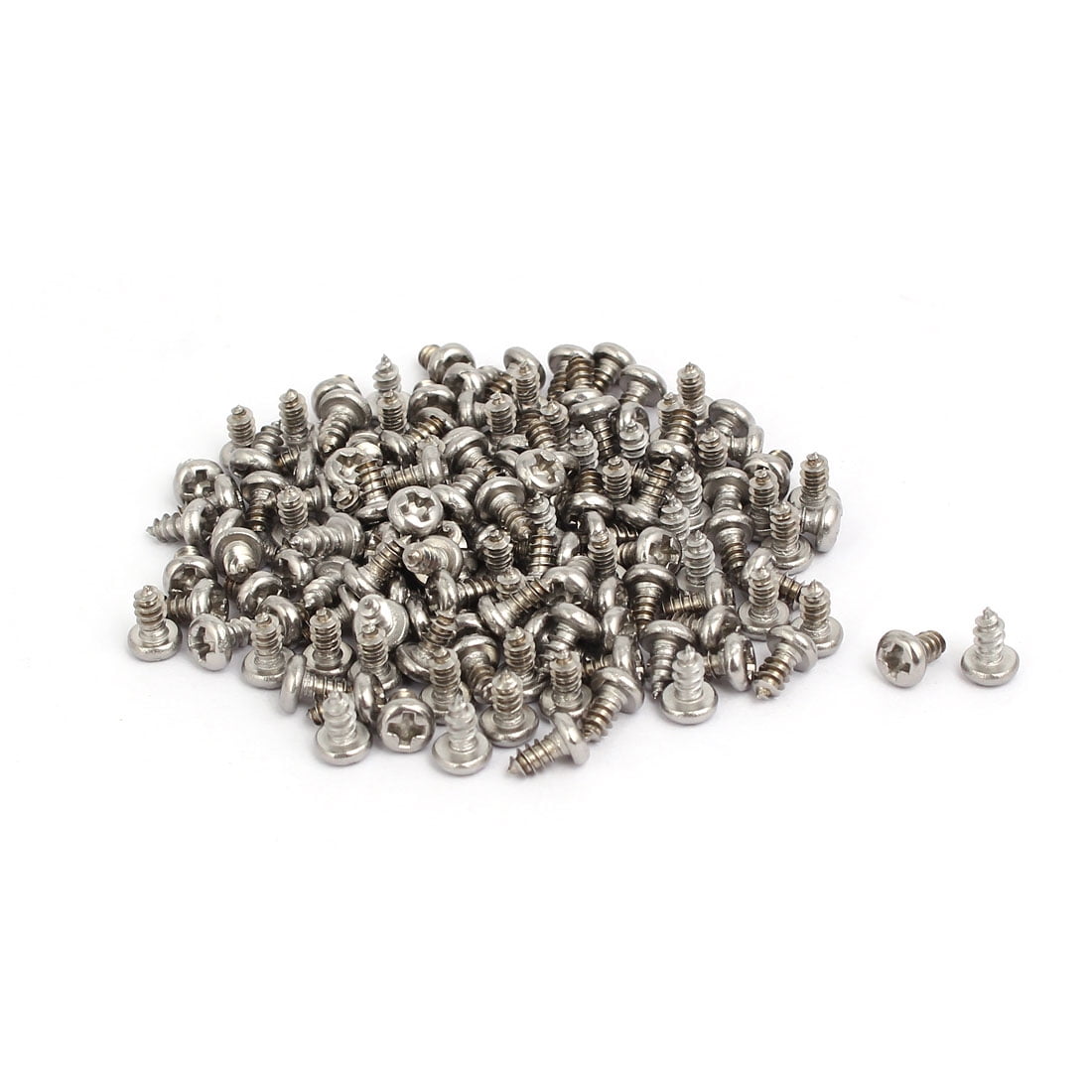 M3x6mm 304 Stainless Steel Round Pan Head Self Tapping Screws 150pcs ...