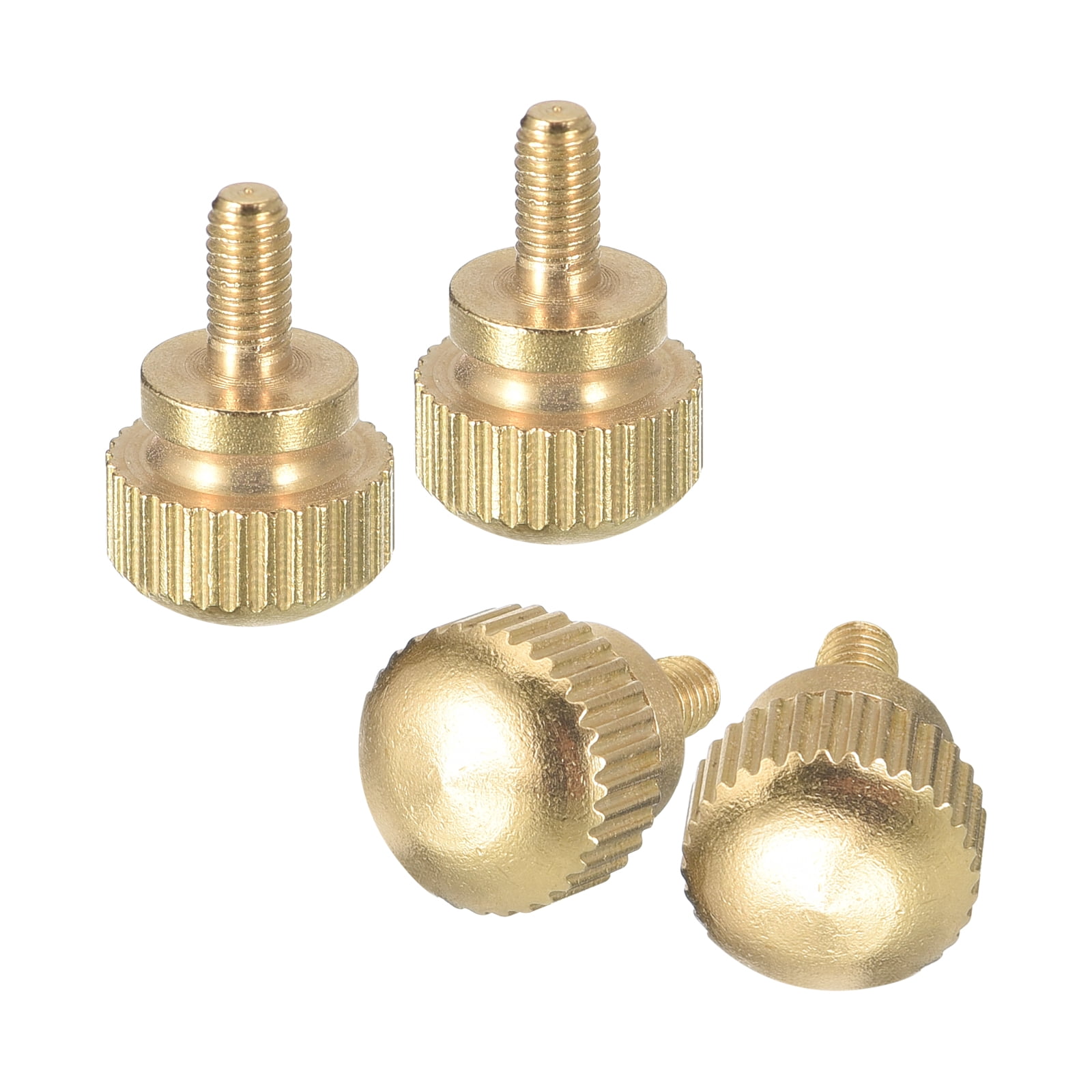 M3x6mm Knurled Thumb Screws, 4 Pack Brass Thumb Screws with Shoulder ...