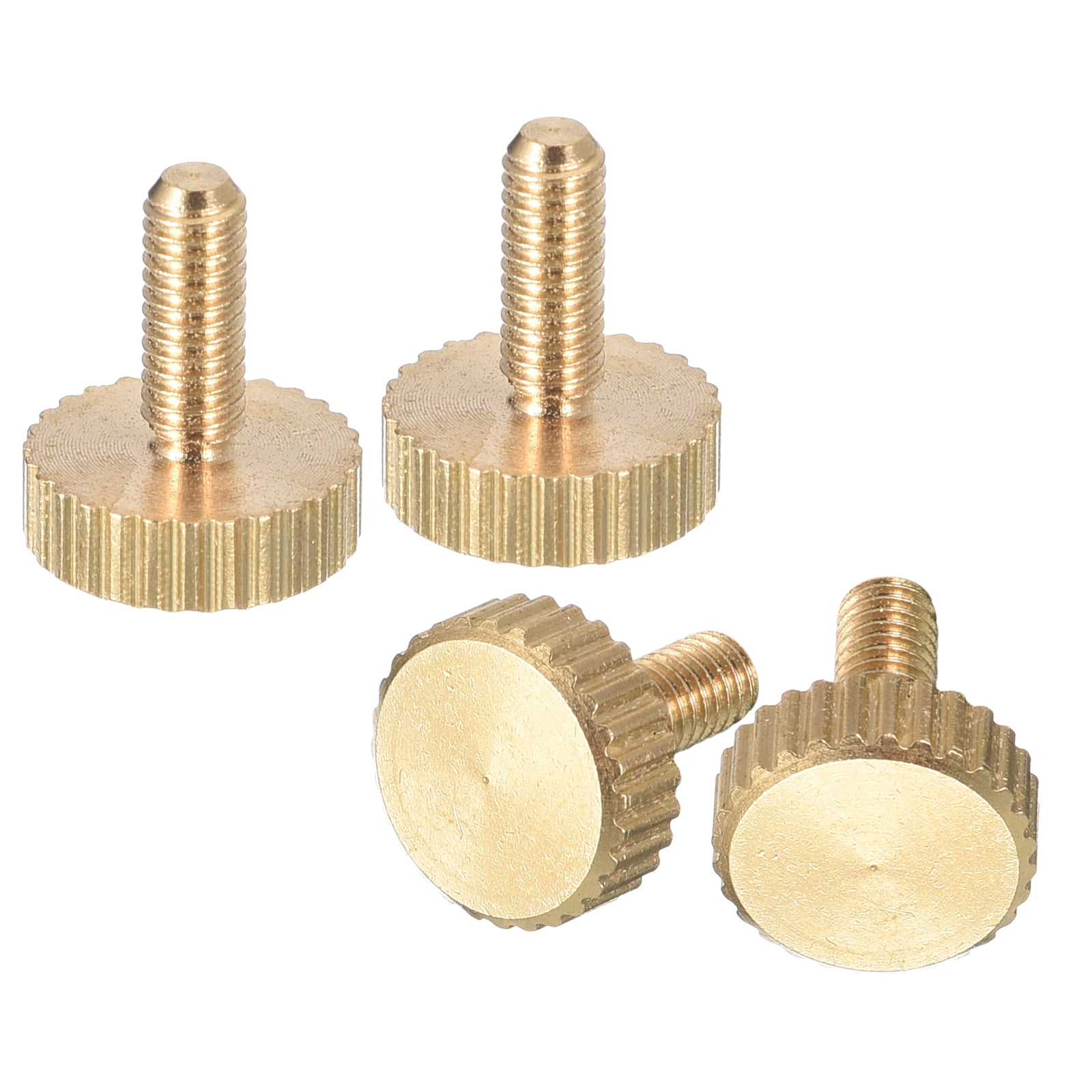 M3x8mm Knurled Thumb Screws, 4 Pack Flat Knurled Head Brass Thumb ...