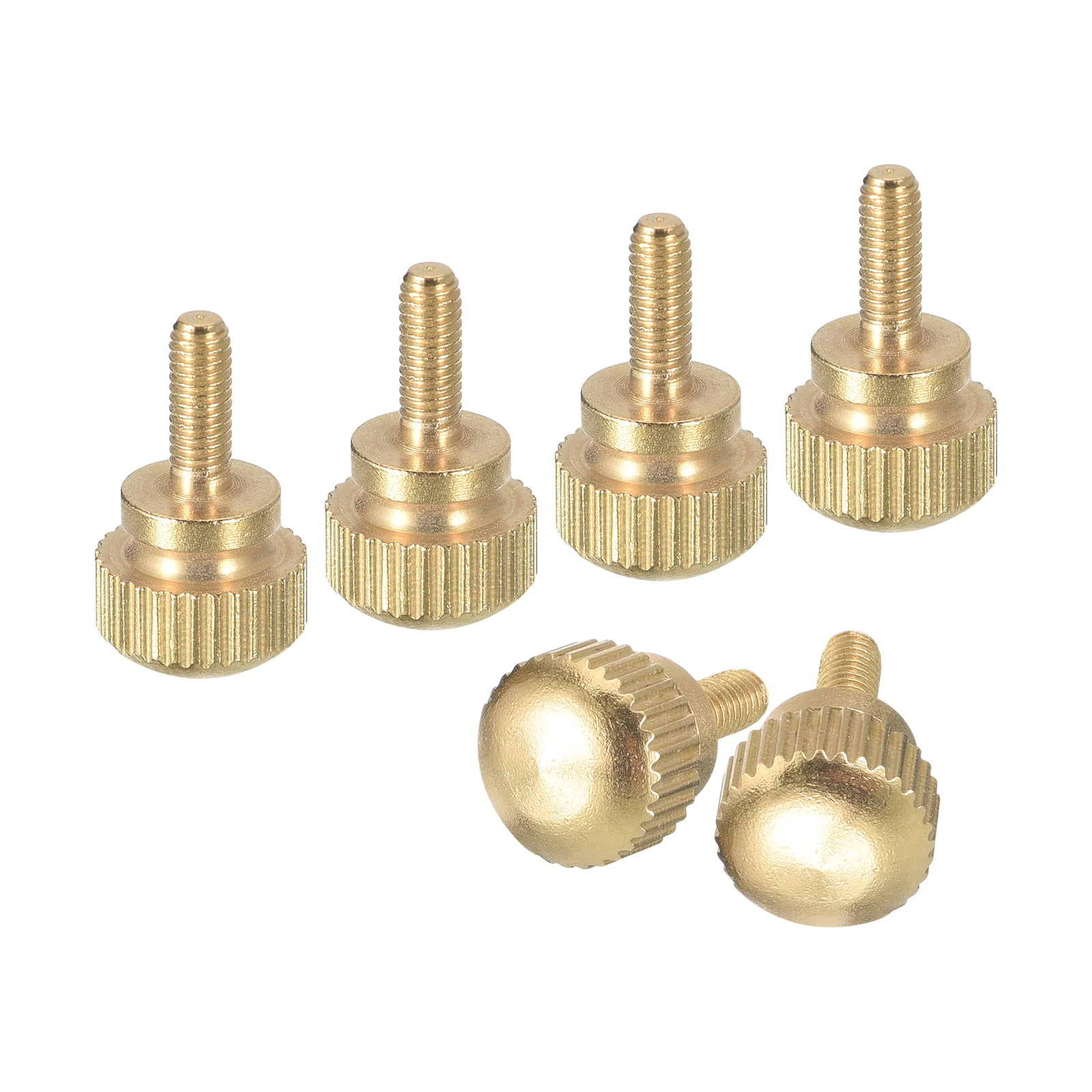 M3x8mm Knurled Thumb Screws, 6 Pack Brass Thumb Screws with Shoulder ...