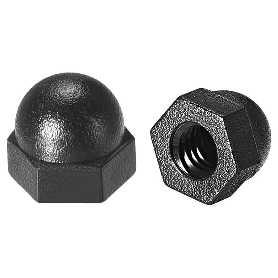 M4 Cap Nut Hex Acorn Dome Head Nuts for Screws Bolts Nylon Black 50 Pcs ...