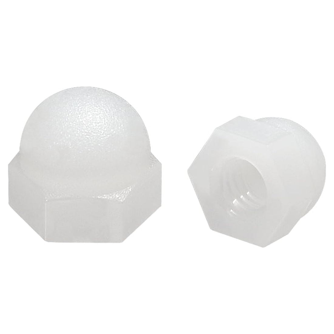 M4 Cap Nut Hex Acorn Dome Head Nuts for Screws Bolts Nylon White 50 Pcs ...
