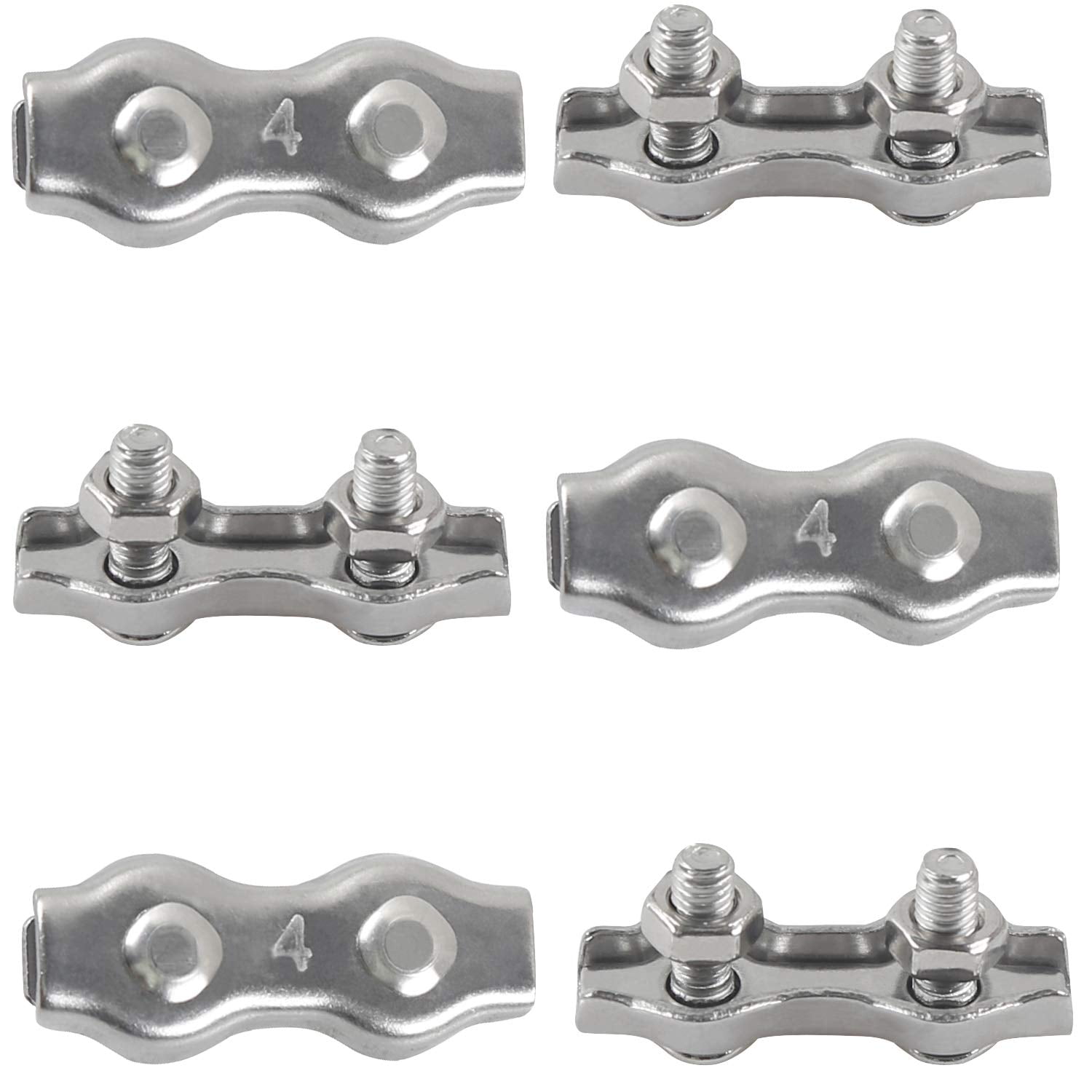 M4 Duplex Cable Tie Clips 304 Stainless Steel Duplex Cable Clamps for ...