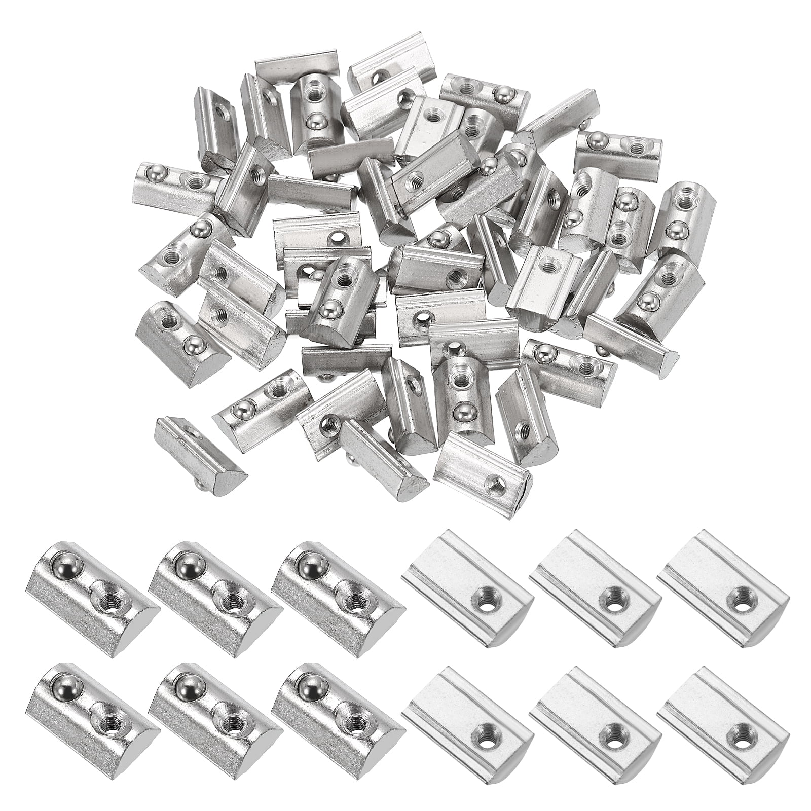M4 Half Round Roll in Spring T Nuts 4040 Series Carbon Steel T Slot ...