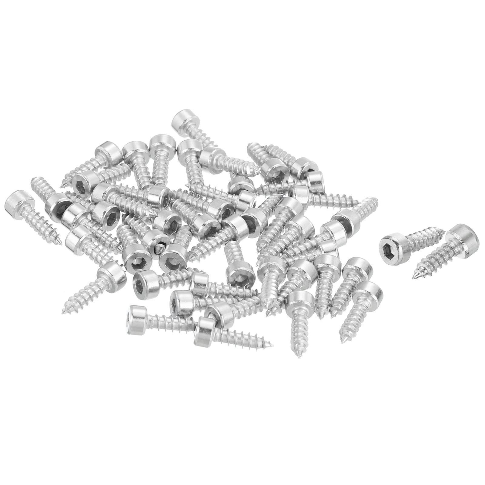 M4 Hex Socket Head Cap Self-Tapping Screw, 100Pack M4x14mm 304 ...