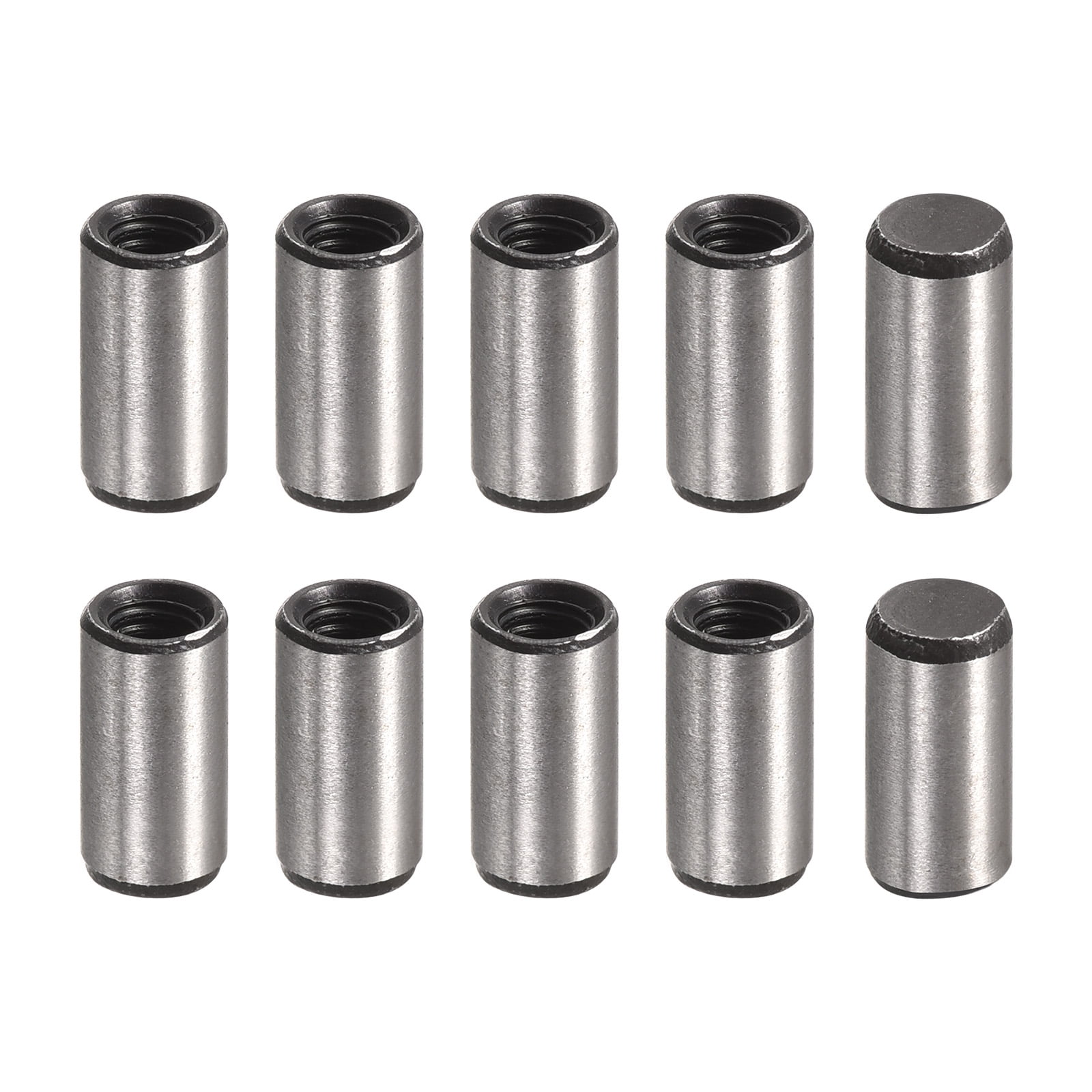 M4 Internal Thread Dowel Pin 10 Pack 6x12mm Chamfering Flat Carbon ...