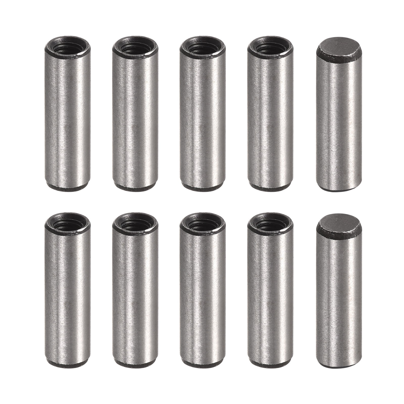 M4 Internal Thread Dowel Pin 10 Pack 6x20mm Chamfering Flat Carbon ...