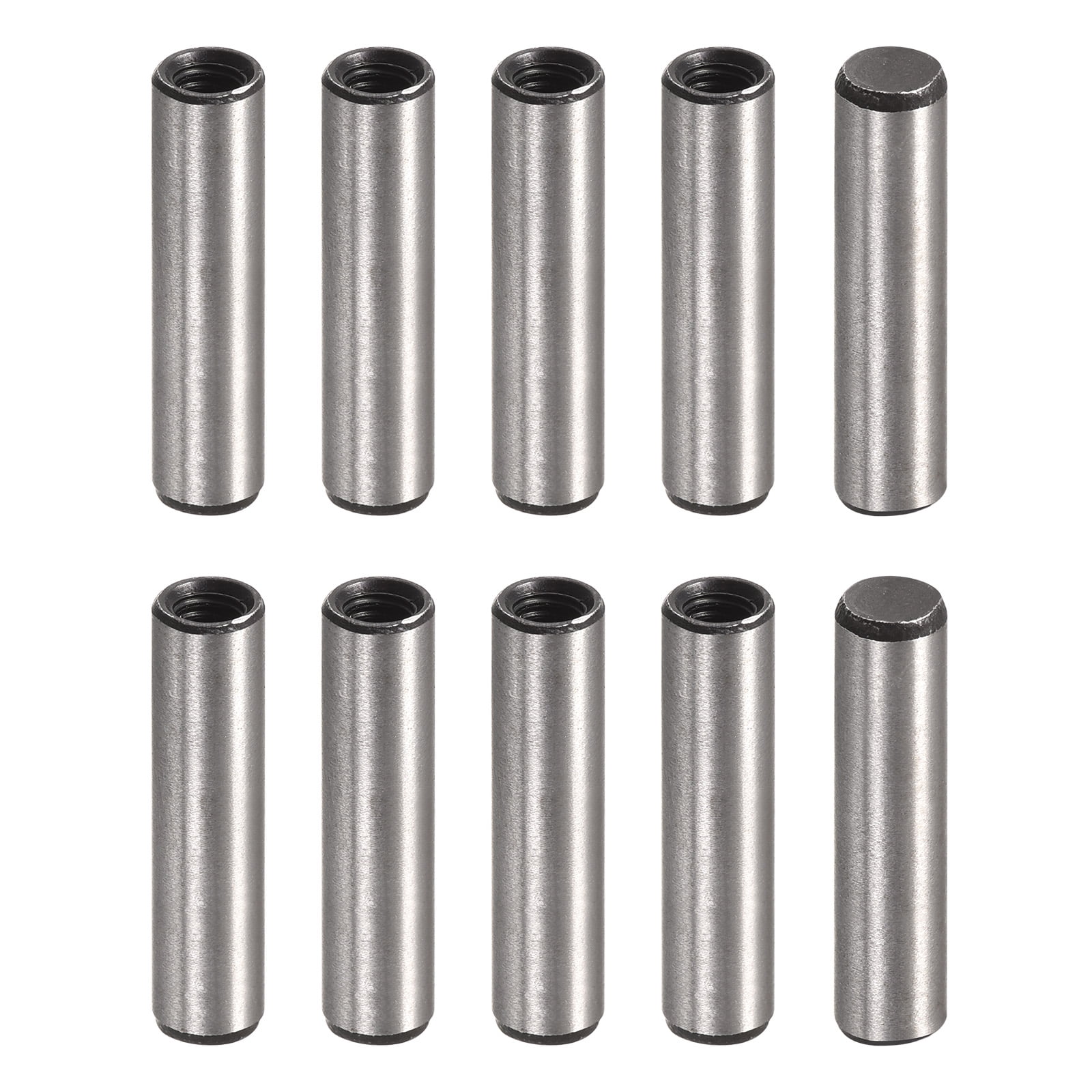 M4 Internal Thread Dowel Pin 10 Pack 6x25mm Chamfering Flat Carbon ...