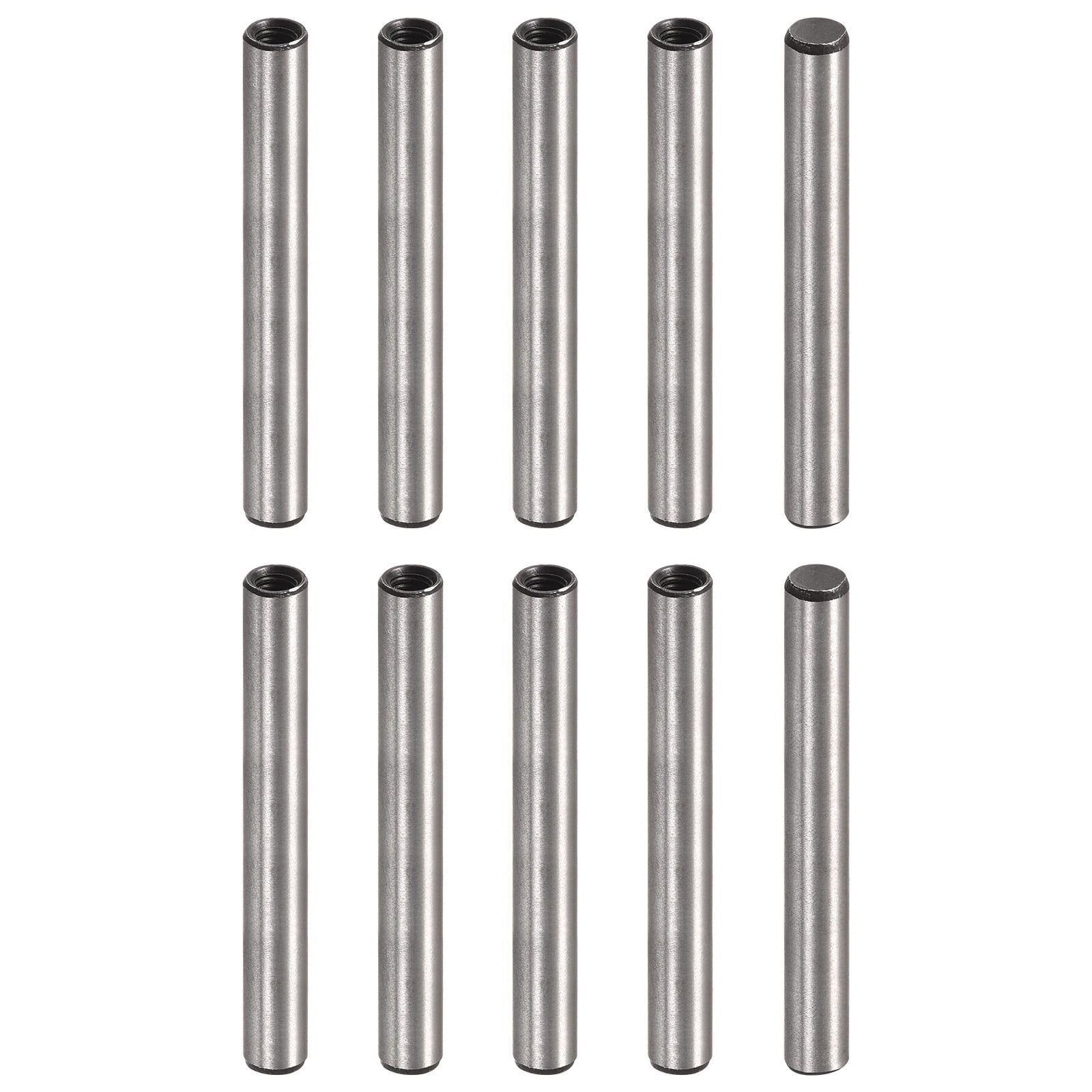 M4 Internal Thread Dowel Pin 10 Pack 6x40mm Chamfering Flat Carbon ...