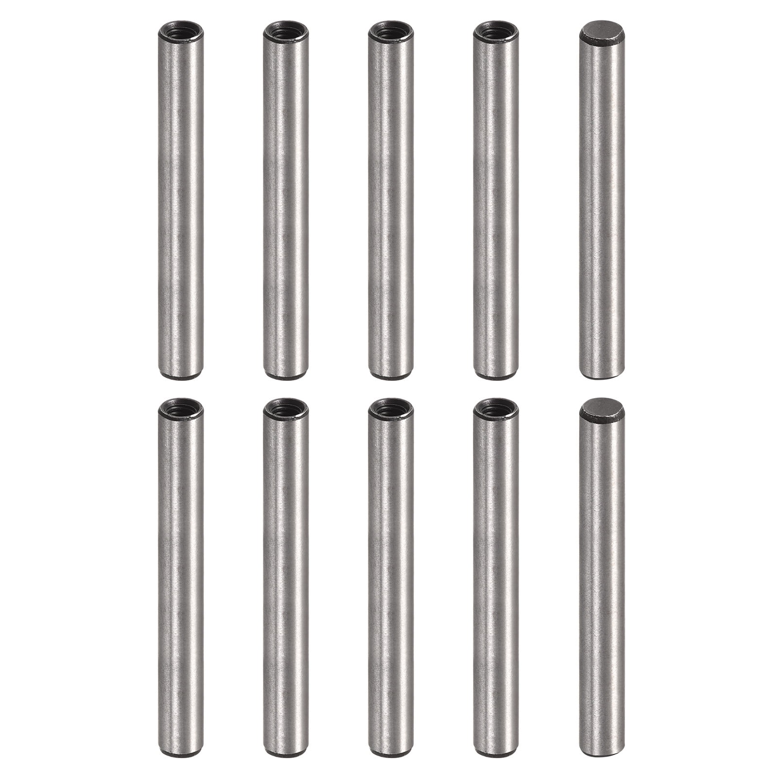 M4 Internal Thread Dowel Pin 10 Pack 6x45mm Chamfering Flat Carbon ...