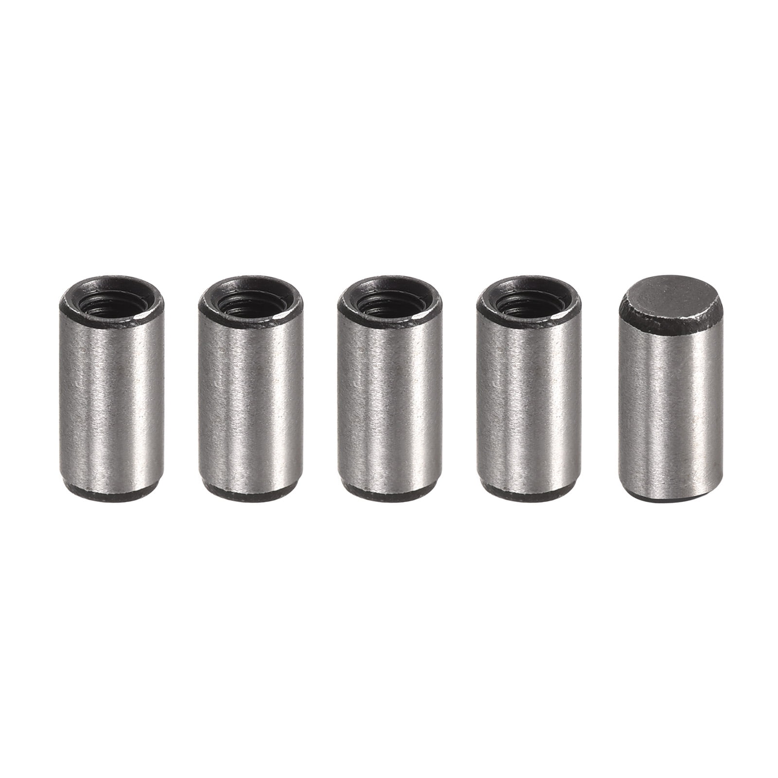 M4 Internal Thread Dowel Pin 5 Pack 6x12mm Chamfering Flat Carbon Steel ...
