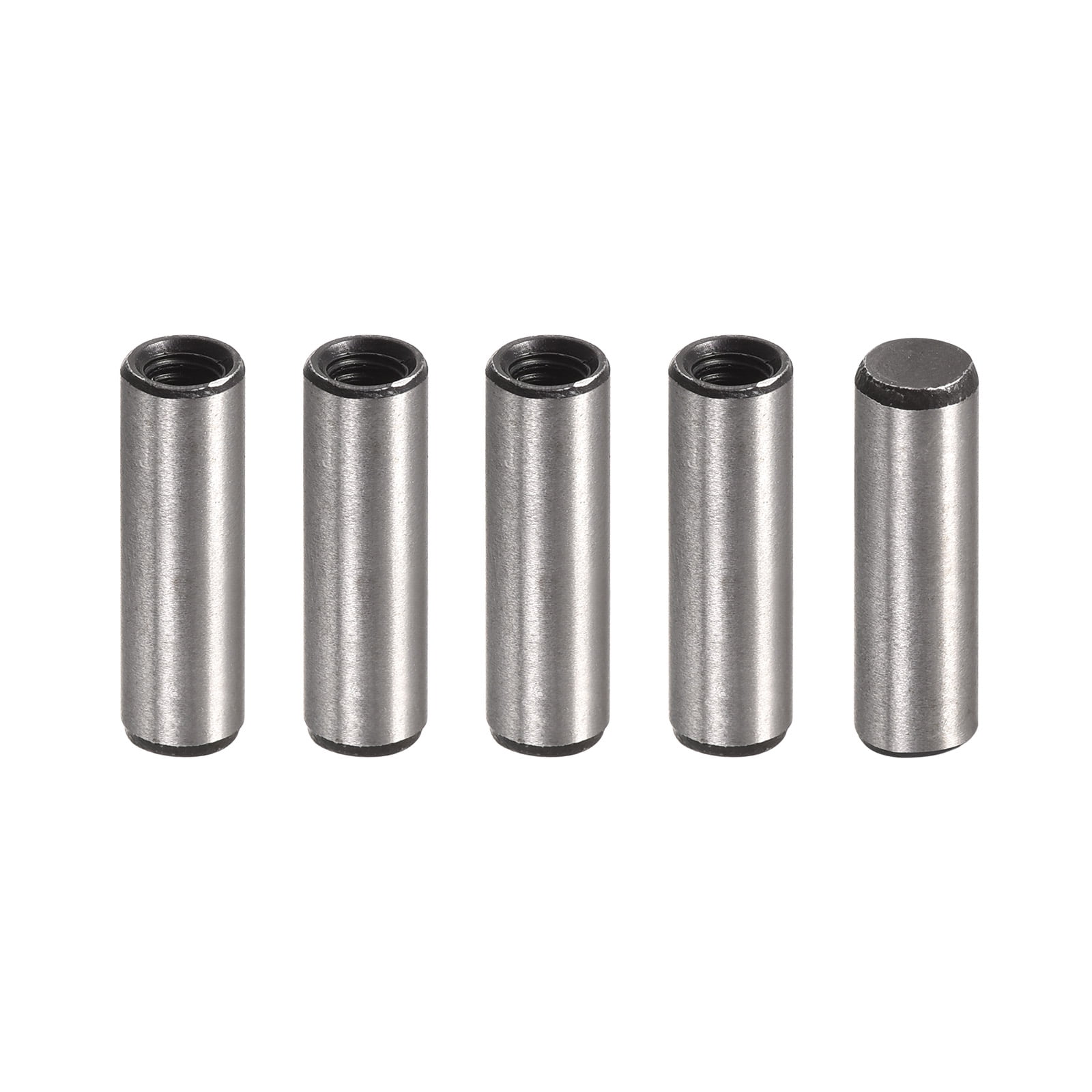 M4 Internal Thread Dowel Pin 5 Pack 6x20mm Chamfering Flat Carbon Steel ...