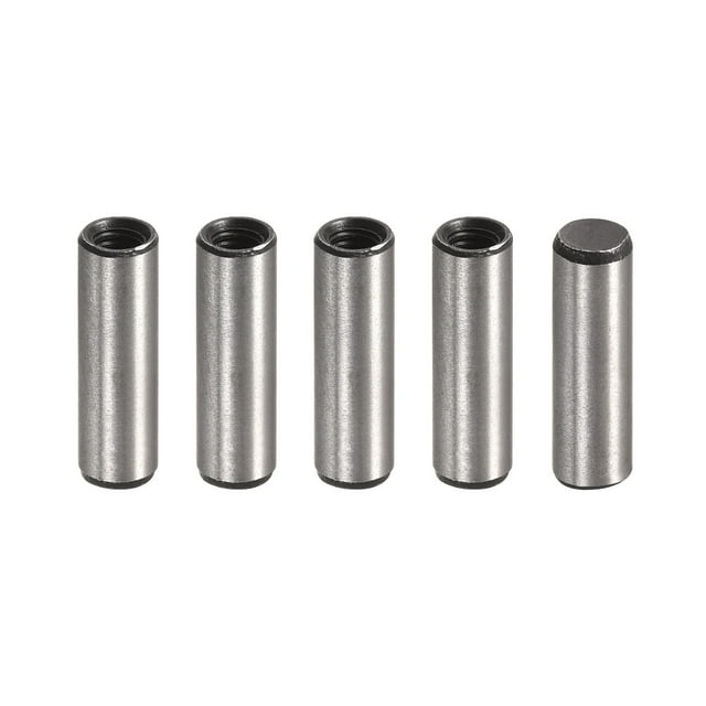 M4 Internal Thread Dowel Pin 5 Pack 6x20mm Chamfering Flat Carbon Steel ...
