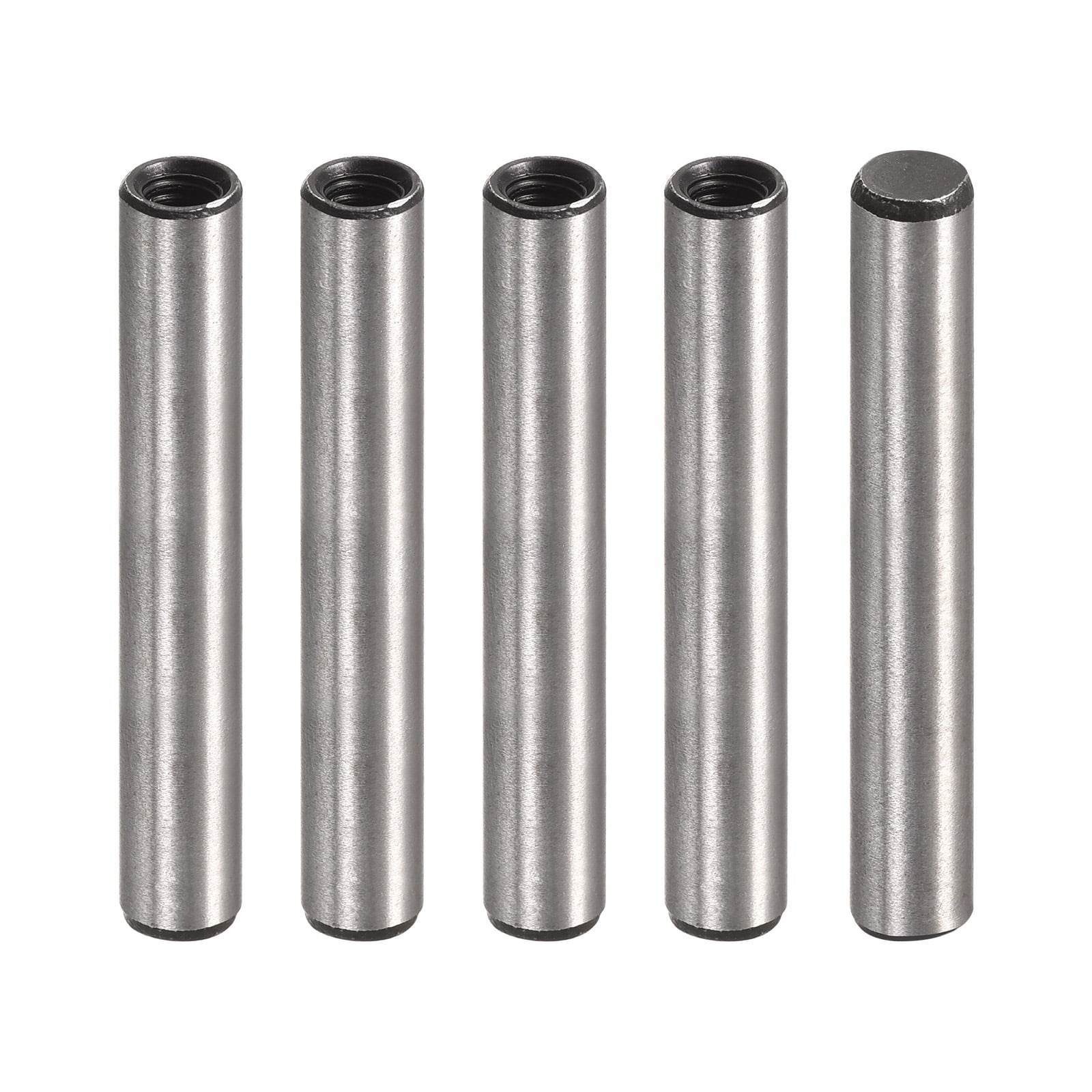 M4 Internal Thread Dowel Pin 5 Pack 6x35mm Chamfering Flat Carbon Steel ...