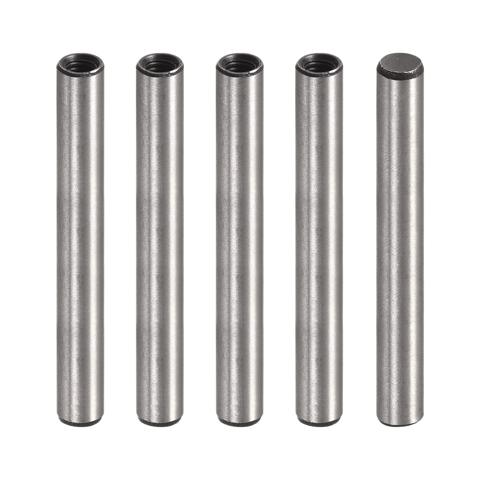M4 Internal Thread Dowel Pin 5 Pack 6x40mm Chamfering Flat Carbon Steel ...