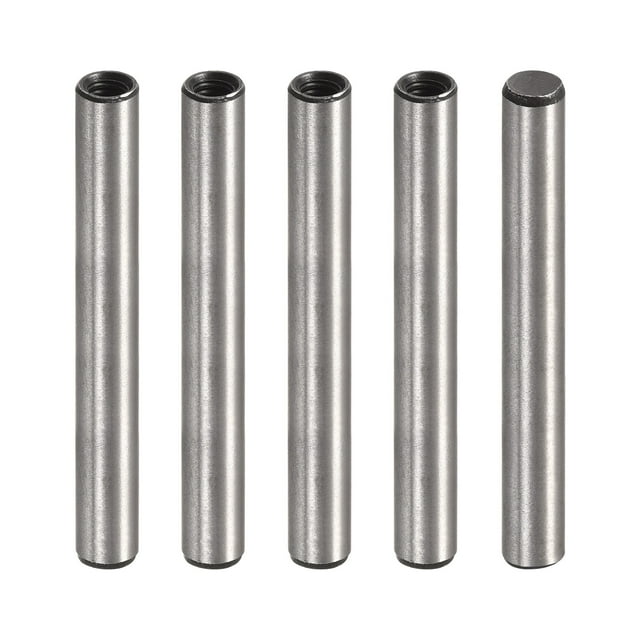 M4 Internal Thread Dowel Pin 5 Pack 6x40mm Chamfering Flat Carbon Steel ...