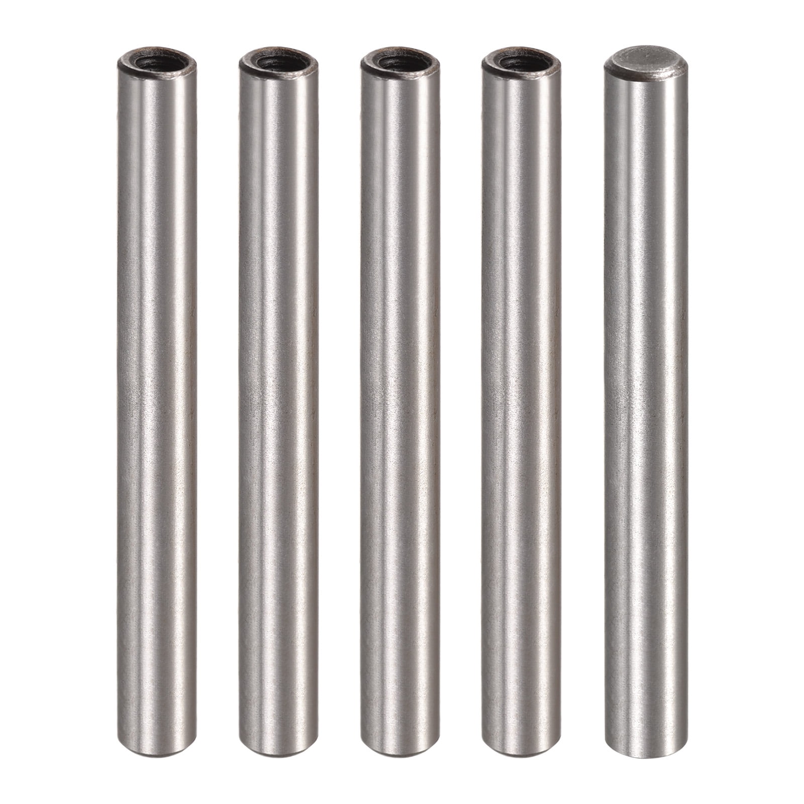 M4 Internal Thread Dowel Pin 5 Pack 6x60mm Chamfering Flat Carbon Steel ...
