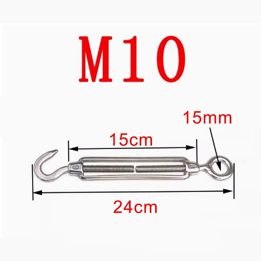 M4-M16 304 Hook Eye Adjustable Wire Rope Tensioner Flower Basket Screws ...
