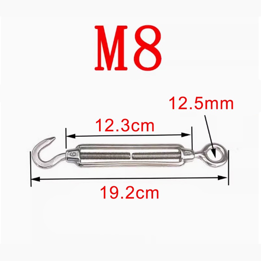 M4-M16 304 Hook Eye Adjustable Wire Rope Tensioner Flower Basket Screws Set M8 - Walmart.com