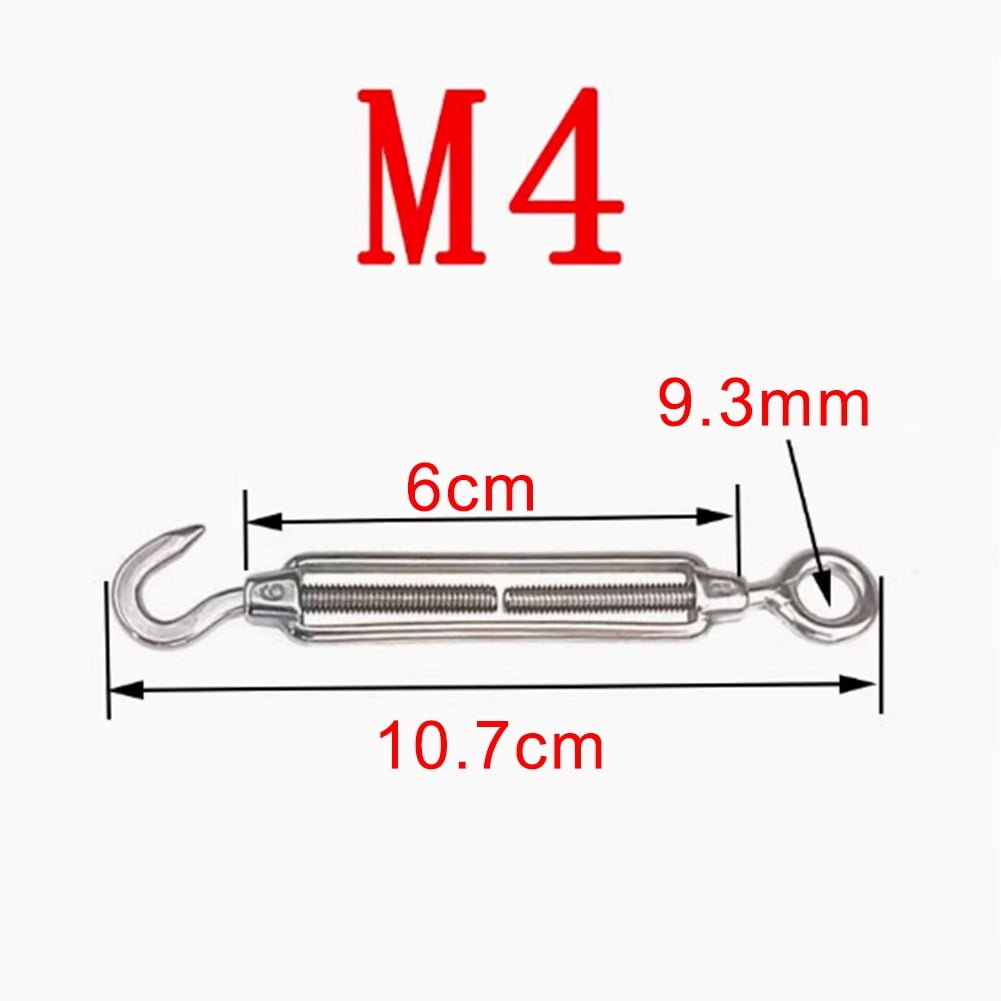 M4-M16 304 Hook Eye Adjustable Wire Rope Tensioner Flower Basket Screws ...
