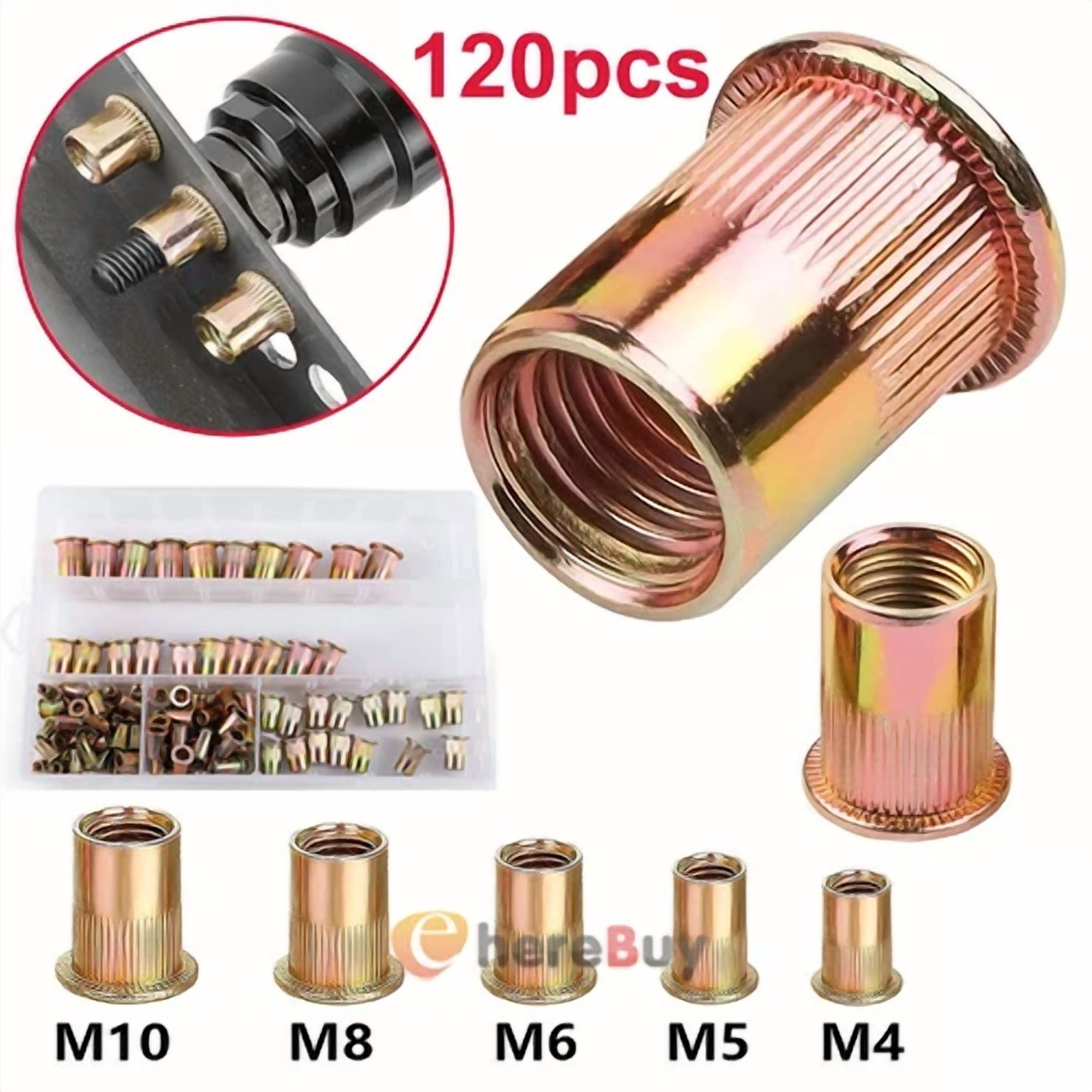 M4 M5 M6 M8 M10 M12 Flat Head Threaded Binding Rivet Nut Insert Rivnut ...