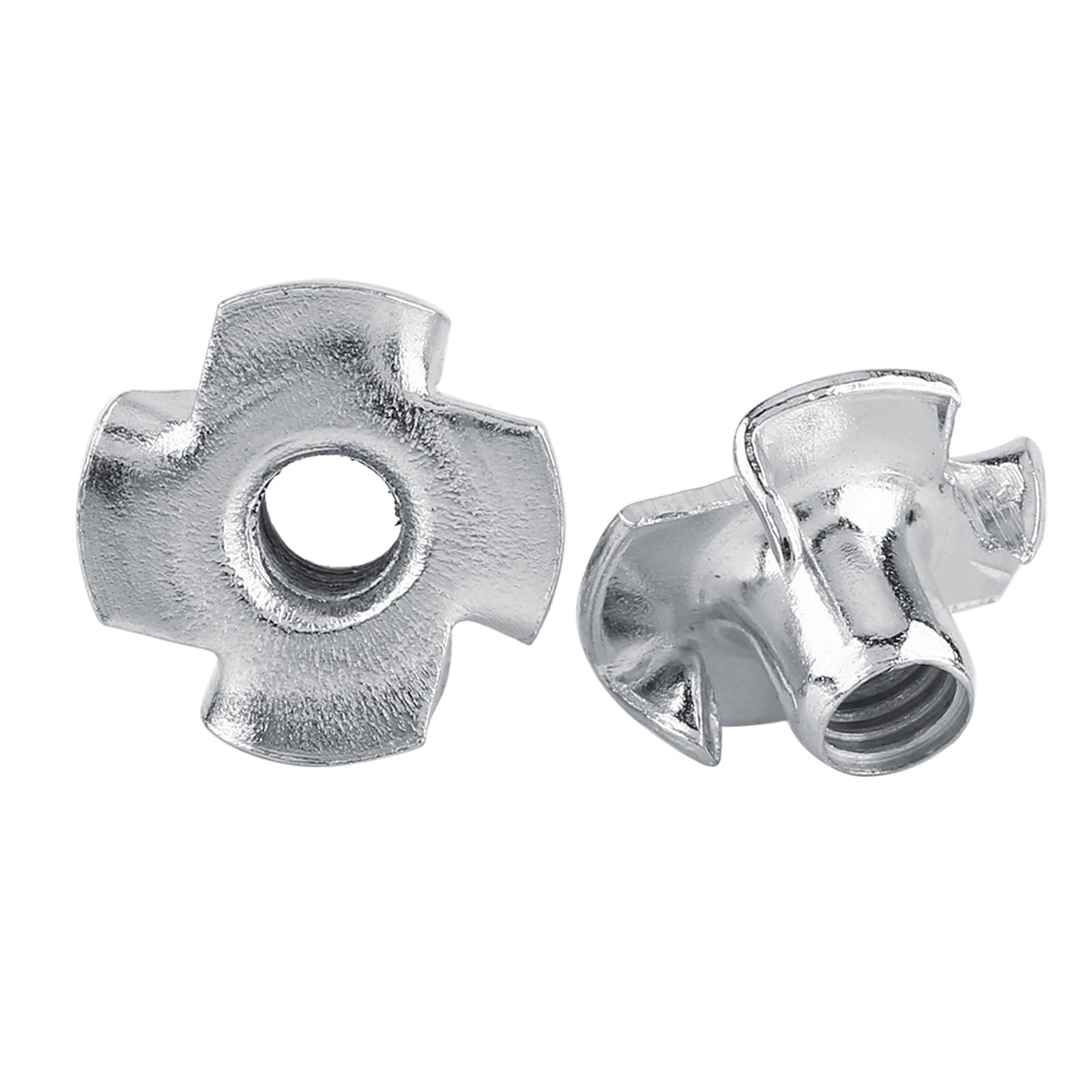 M4 Metal Steel Four Pronged Tee Nuts 50pcs Woodworking Tools Part ...