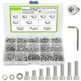 M4 Nuts and Bolts Assortment Kit 540PCS, 304 Stainless Steel Hex Socket Head Cap Machine Screws ...