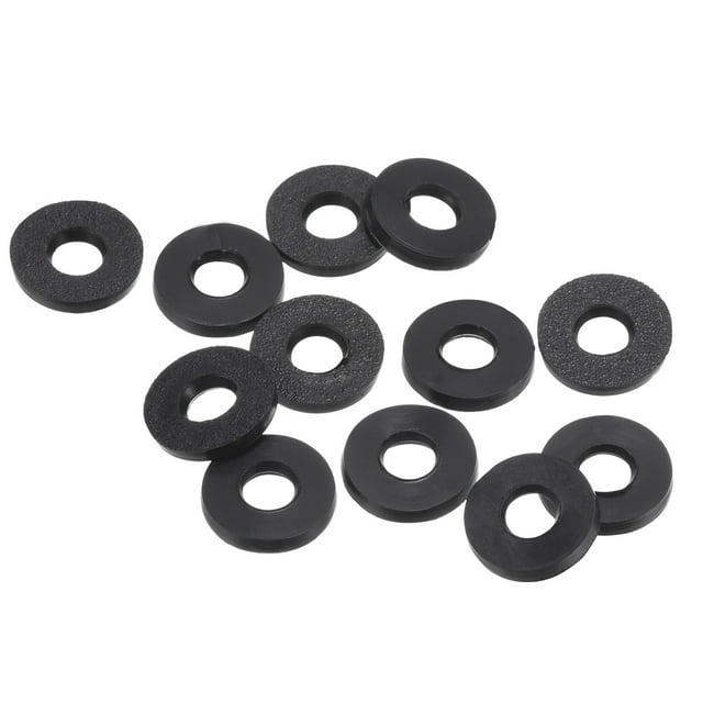 M4 Rubber Flat Washer, 12 Pack 4mm ID 9mm OD Sealing Spacer Gasket Ring ...