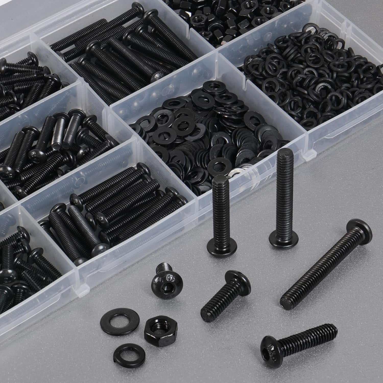 M4 Screw Kit, Black M4 Screws Bolts, Metric Button Head Cap Screw ...