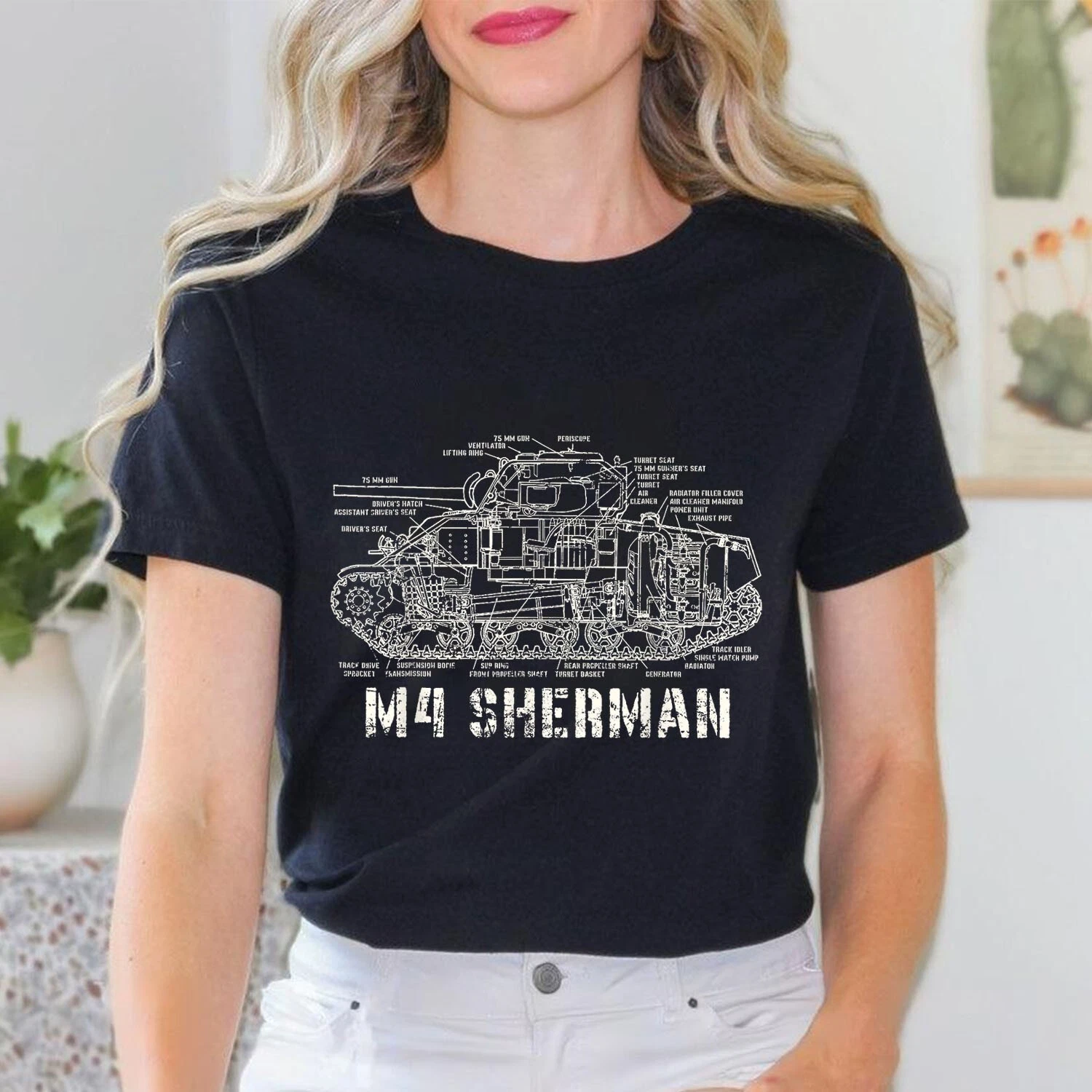 M4 Sherman WWII Army Tank Military For The Veteran T-Shirt - Walmart.com