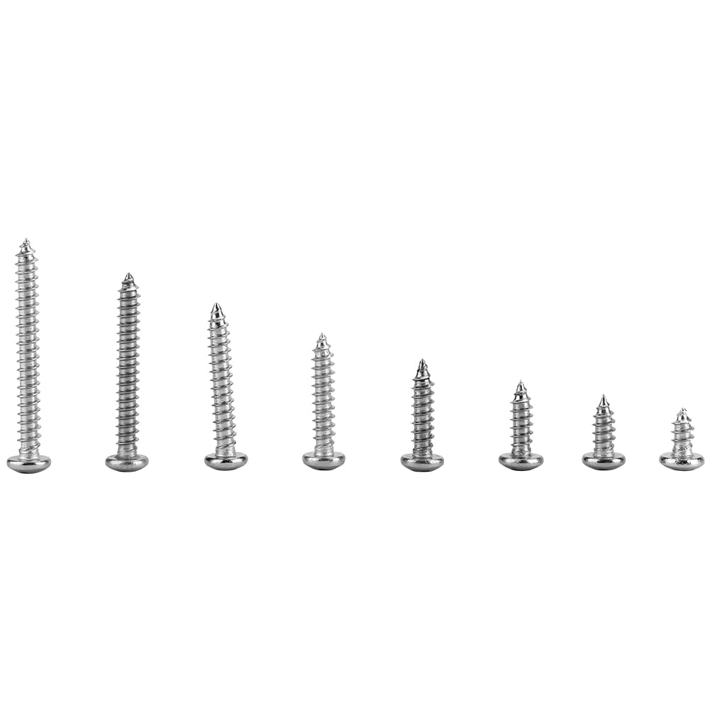 M4 Stainless Steel Screw Set, 200 Pieces, Self-Tapping, Cross Head, Pan ...
