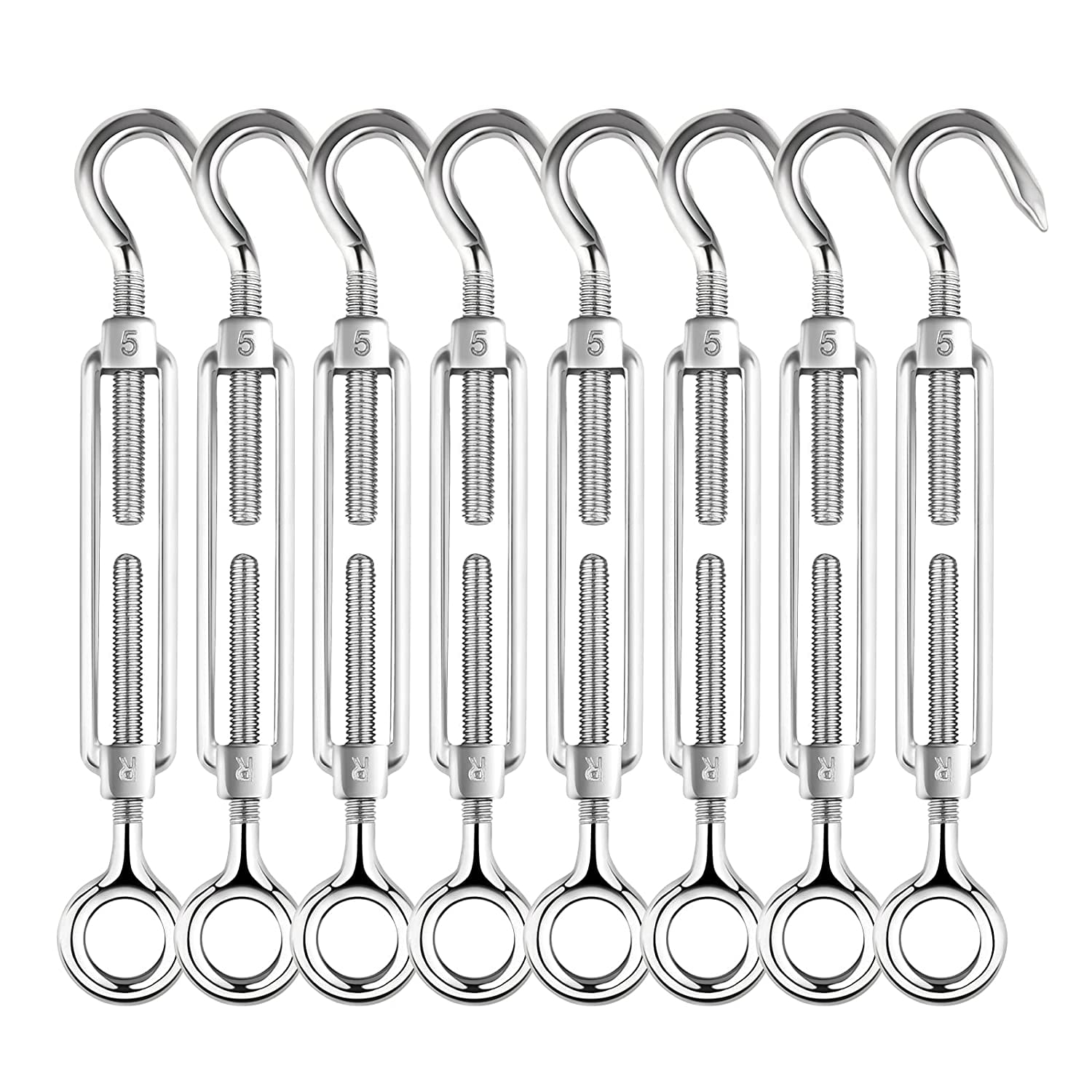 M4 Stainless Steel Tensioner, 8 Pieces Of 304 Stainless Steel Hook Eye ...