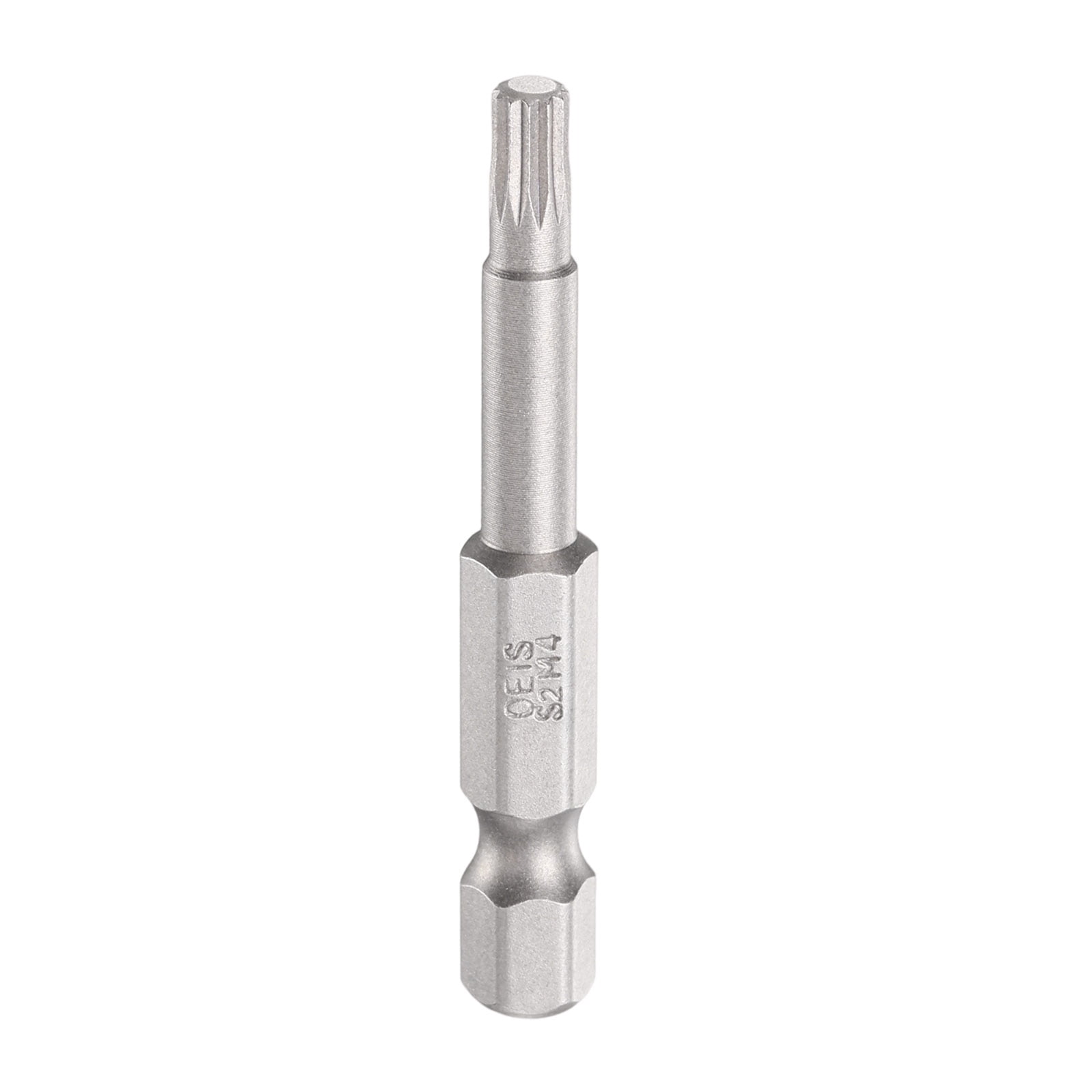 M4 Triple Square Spline Bit 1/4" Hex Shank 2" (50mm) Long Magnetic No ...