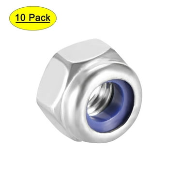 1/4-20 Serrated Flange Hex Lock Nuts 304 Stainless Steel 10 Pcs ...