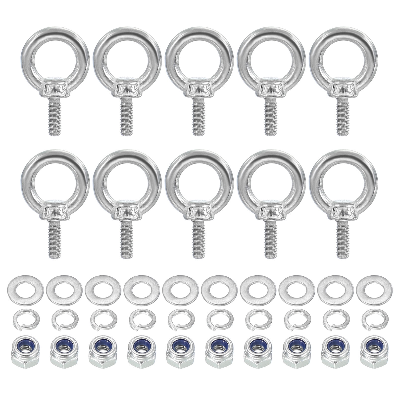 Uxcell Eye Bolt with Nut,304 Stainless Steel Lifting Shoulder Eyebolt ...