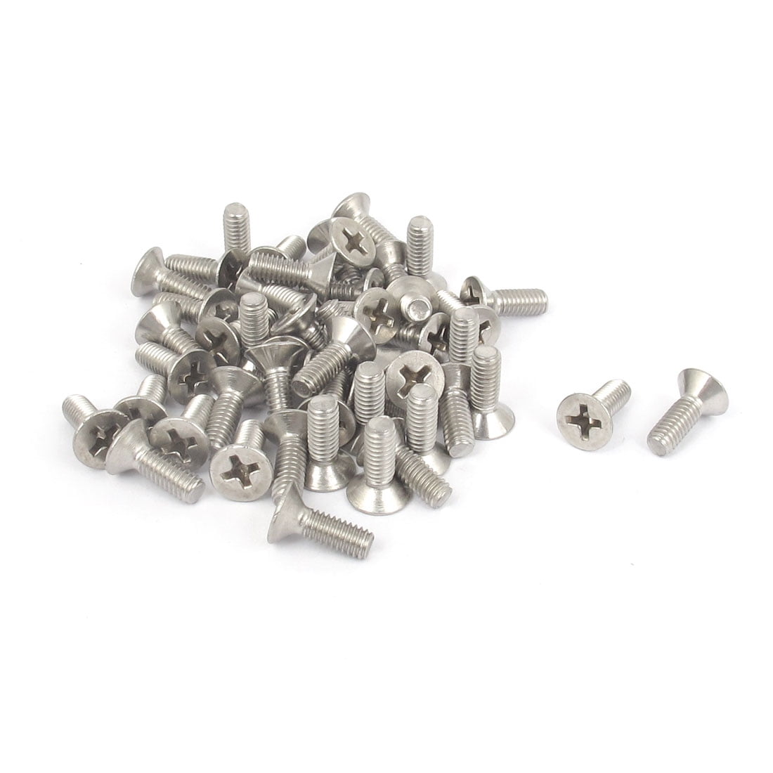M4 x 12mm Metric Flat Head Countersunk Bolts Machine Screws 50pcs ...