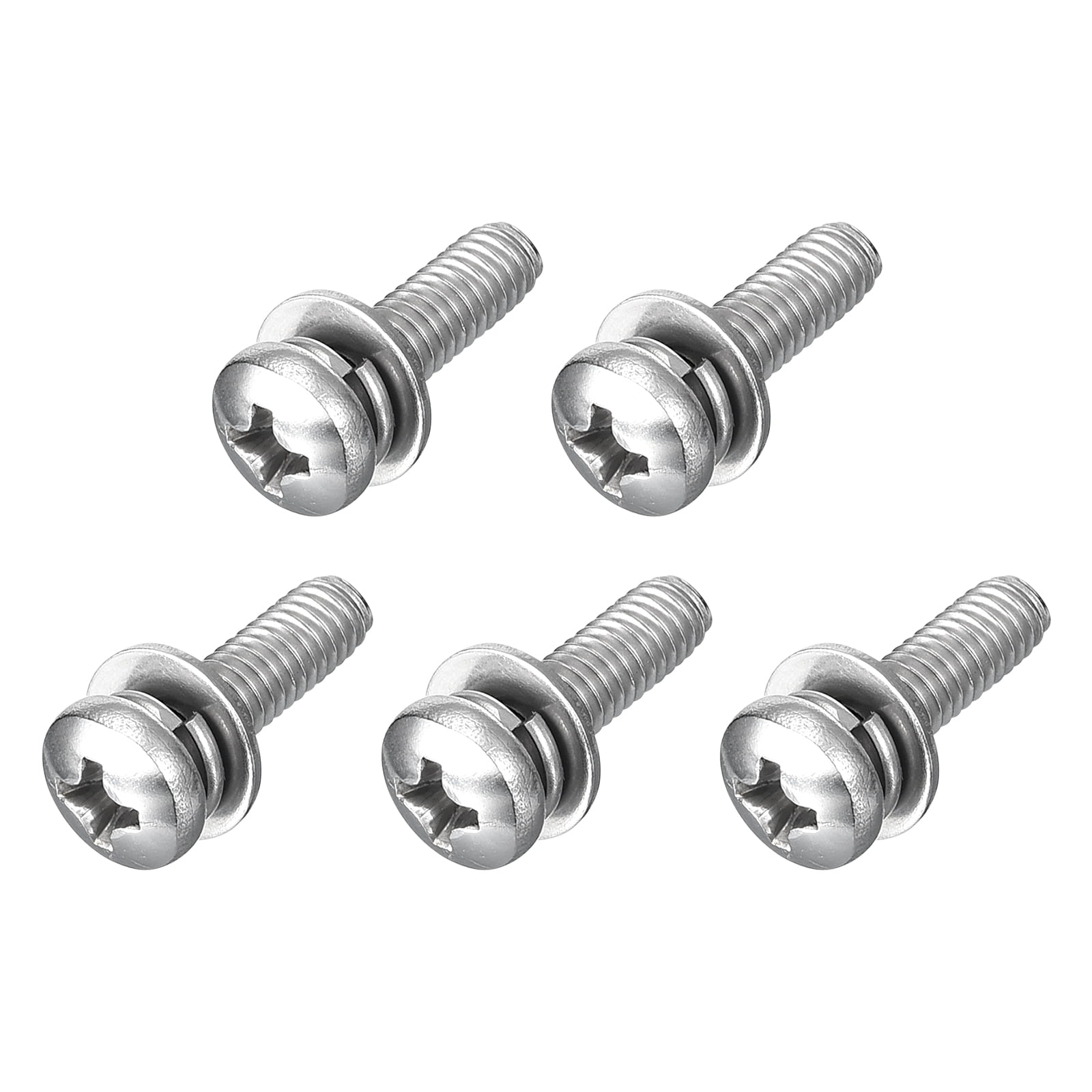 M4 x 14mm 304 Stainless Steel Phillips Pan Head Machine Screws Bolts ...
