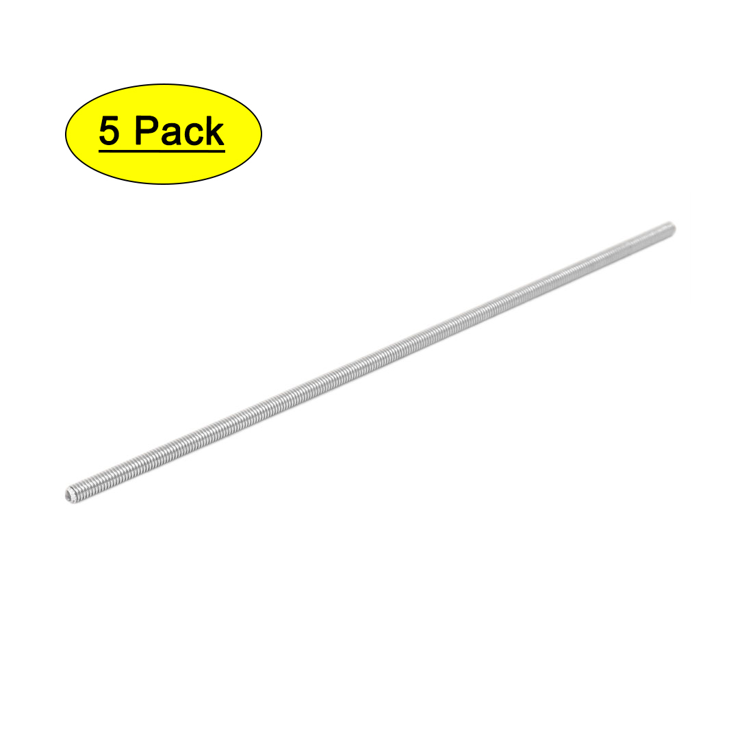 M4 x 170mm 304 Stainless Steel Fully Threaded Rod Bar Studs Silver Tone ...