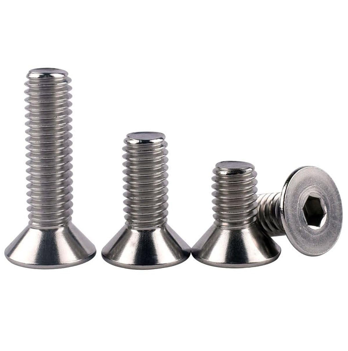 M4 x 25mm Flat Head Socket Cap Countersunk Screws DIN7991 Bolts, 304 Stainless Steel 18-8, Allen ...
