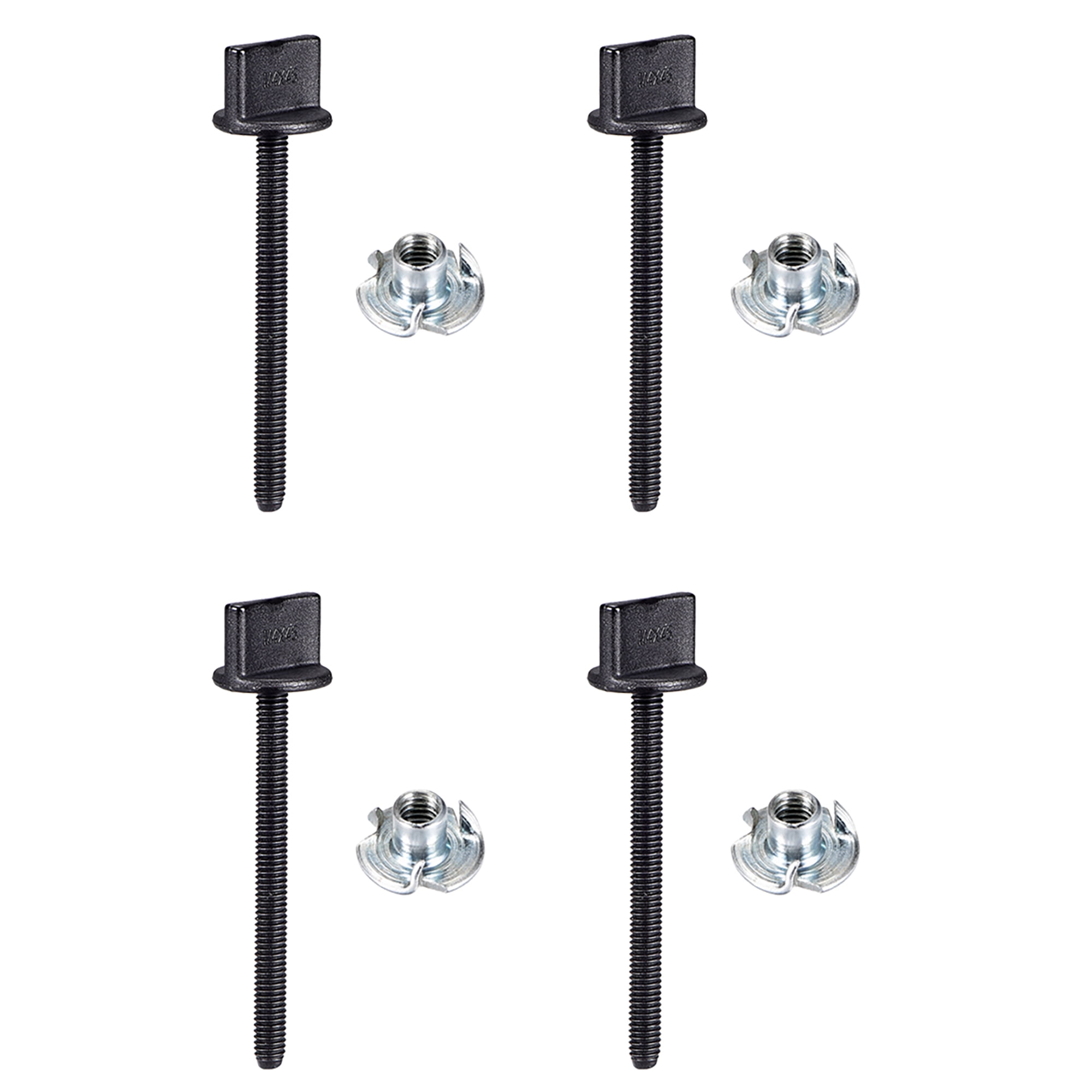 M4 x 45mm Thumb Screw Bolt with T Nut Hand Driven Spade Nylon Plastic ...