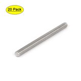 M4 x 50mm 0.7mm Pitch 304 Stainless Steel Fully Threaded Rod Fasteners ...