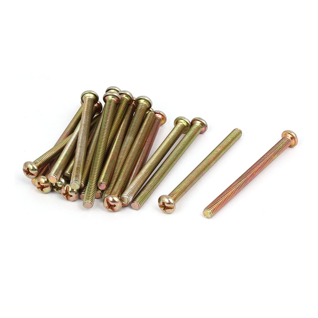 M4 x 50mm Fully Thread Round Head Machine Metal Screws Bolts Fasteners ...