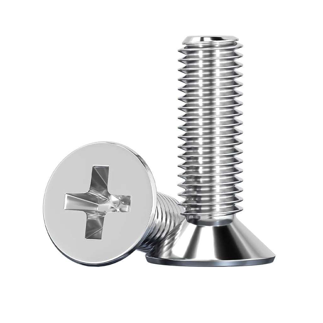 M4 x 50mm Phillips Countersunk Flat Head Machine Screws Bolts, A2-70 ...