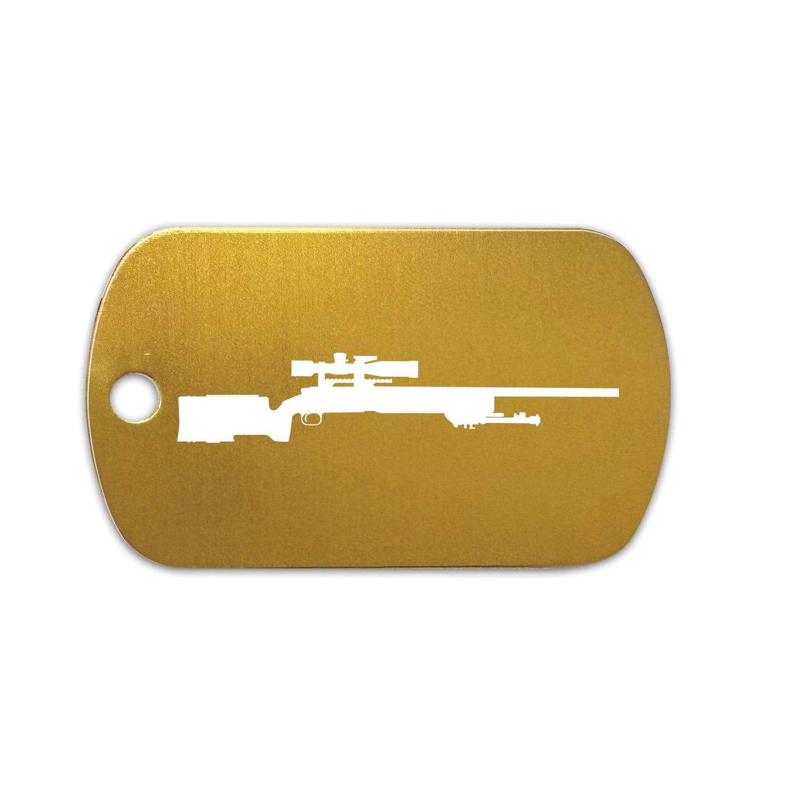M40A3 M40 GI Dog Tag Aluminum Keychain marines m40 - Gold - Walmart.com