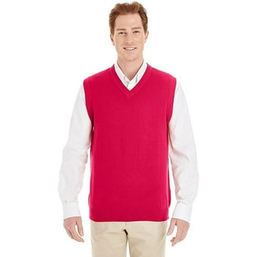 Kallspin Men's Vest Sweater Wool Blend Lightweight V Neck Sleeveless ...