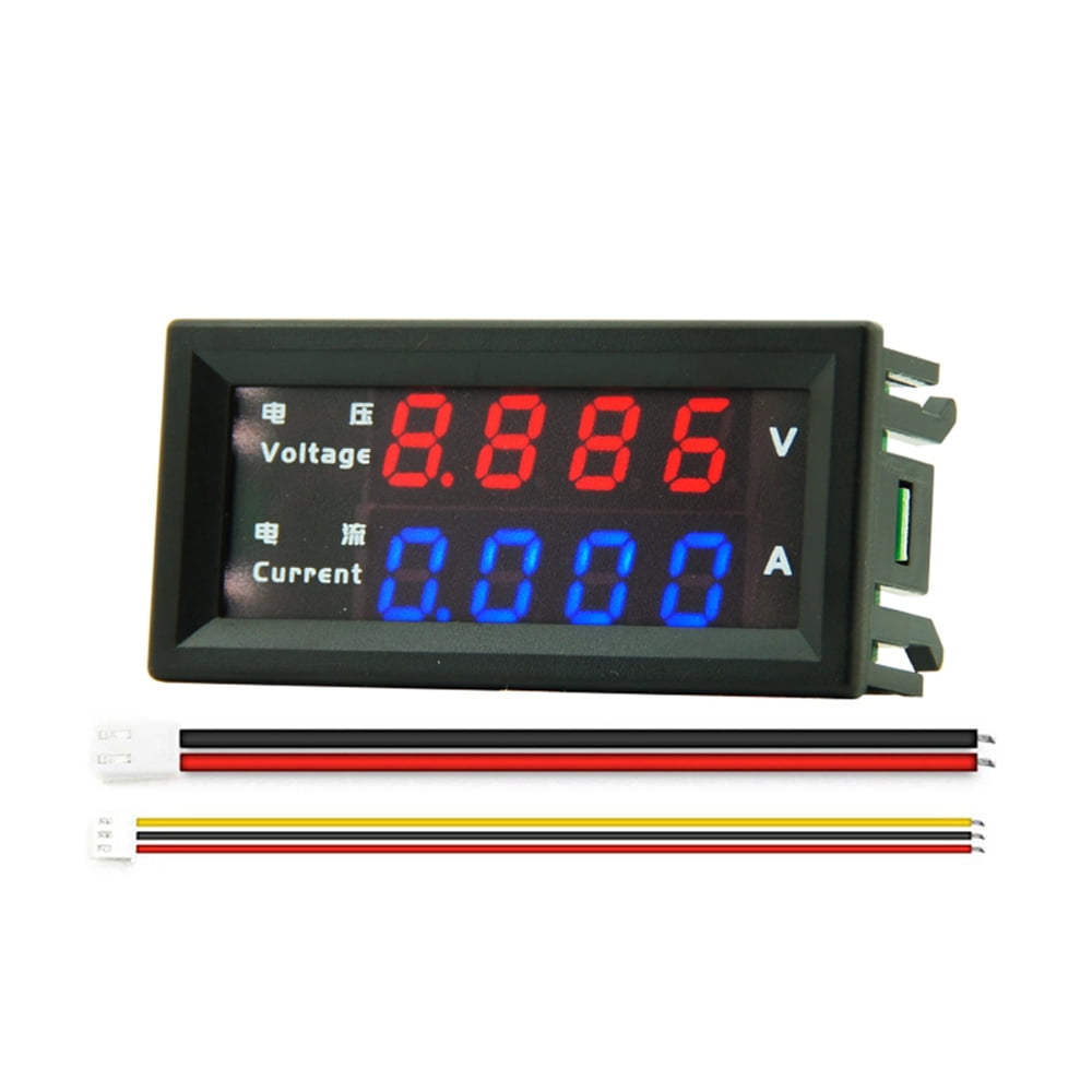M4430 DC 100V 10A Electronic Digital Voltmeter Ammeter 0.28'' 4 Bit Red ...