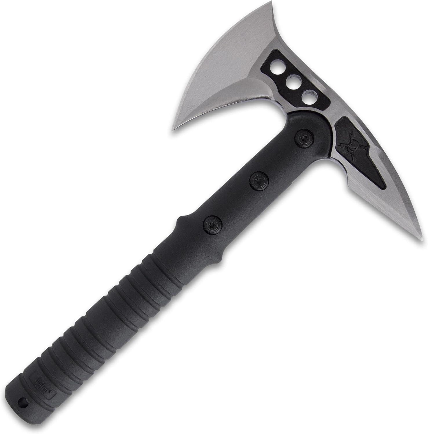 M48 Silver Camp Hawk and Sheath - Cast Stainless Steel Head, Fiberglass Reinforced Handle ...