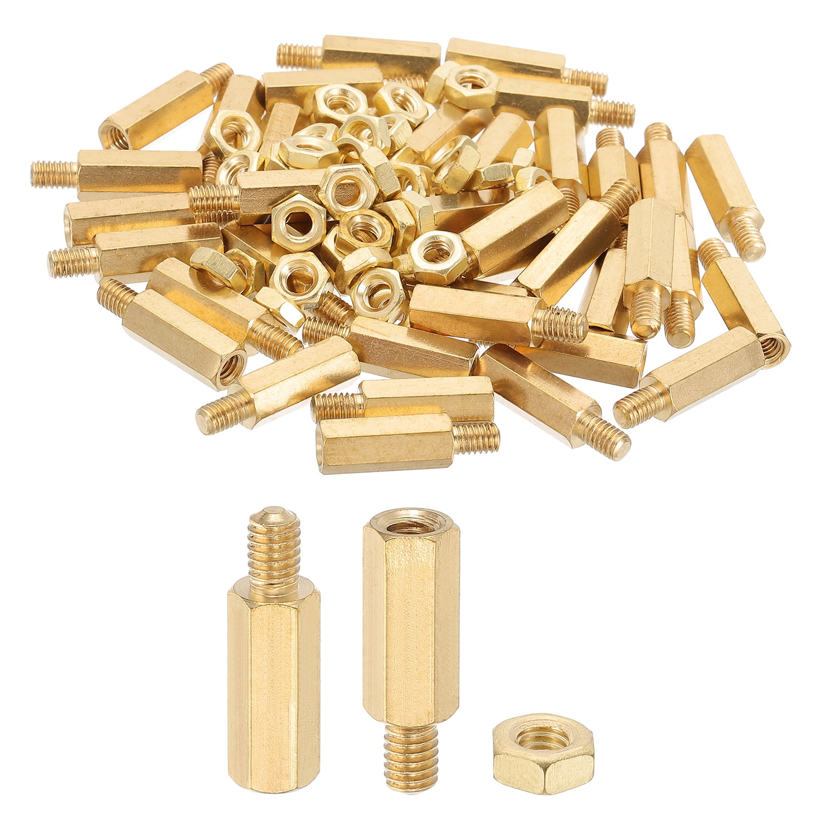 M4X18mm+6mm Standoff Screws, 80Pcs Male to Female Hex Brass PCB ...