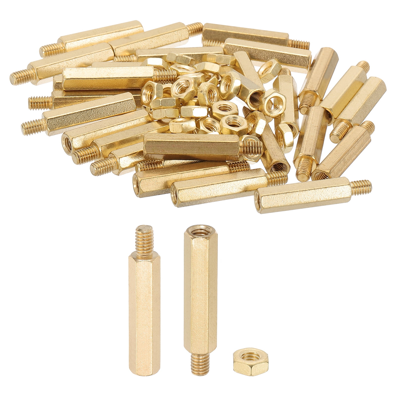 M4X30mm+6mm Standoff Screws, 60Pcs Male to Female Hex Brass PCB ...